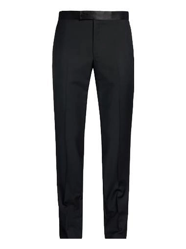 LANVIN Virgin Wool, Mohair Wool, Silk, And Polyester Tailored Pants - Black