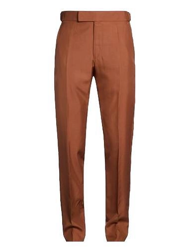 TOM FORD Tailored Silk Trousers - Brown