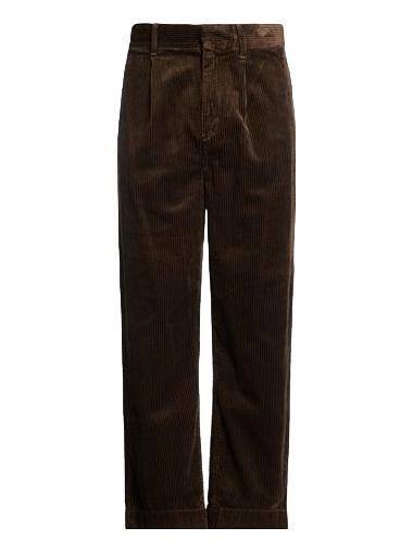 Gant Dark Cotton And Modal Corduroy Pants - Brown