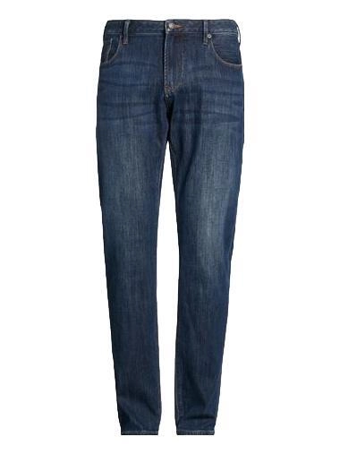 Emporio Armani Cotton Elastane Tapered Jeans - Blue