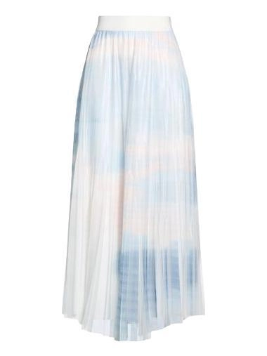 Peserico Pleated Tulle Maxi Skirt - Blue