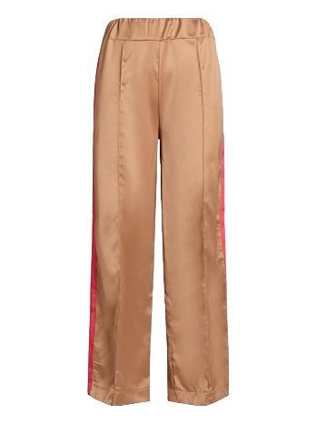 SHOE Copper Polyester Wide-leg Pants With Side Stripe Detail - Orange