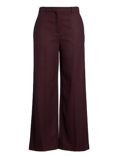 JOSEPH Virgin Wool, Polyamide, And Elastane Wide-leg Flannel Pants - Plum