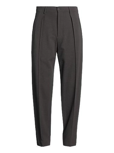 Giorgio Armani Charcoal Virgin Wool, Cashmere, Elastane Chino Pants - Grey