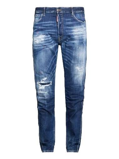 Dsquared2 Cotton Elastane Tapered Jeans - Blue