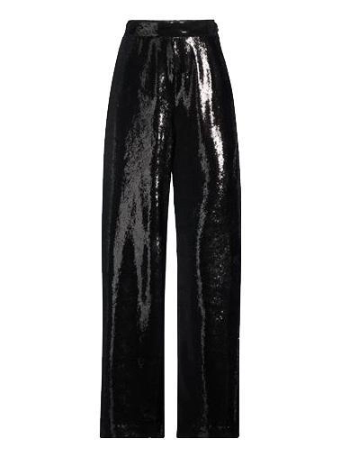 Liviana Conti Sequined Wide-leg Pants - Black