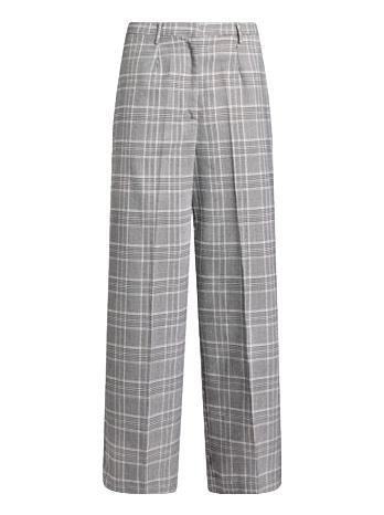 SHIRTAPORTER Wide-leg Plaid Tweed Trousers - Grey