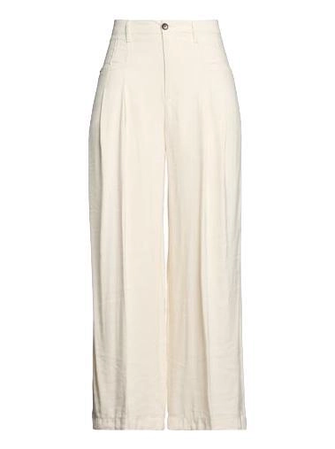 WHITE SAND Wide-leg Viscose-polyester Pants - Ivory