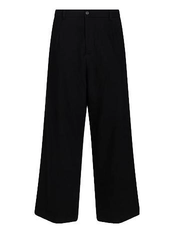Masnada Wool Elastane Wide Leg Pants - Black