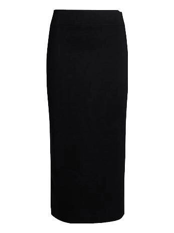 ANNA MOLINARI Merino Wool Midi Skirt - Black