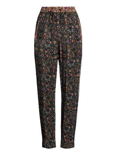 Isabel Marant Étoile Silk Georgette Multicolor Printed Pajama Pants - Black