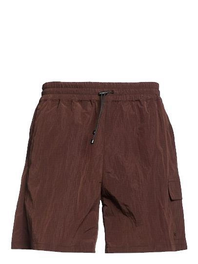 SPIEWAK Dark Nylon Athletic Shorts - Brown