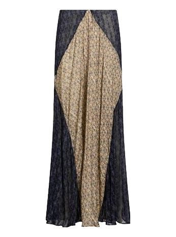 Rag & Bone Viscose And Metallic Fiber Maxi Skirt - Beige