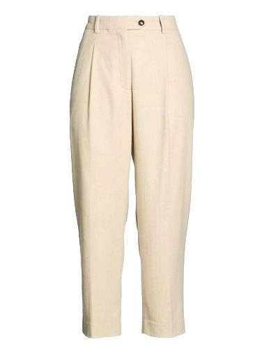 CIRCOLO 1901 Wool, Polyamide, Cashmere, And Elastane Flannel Pants - Beige