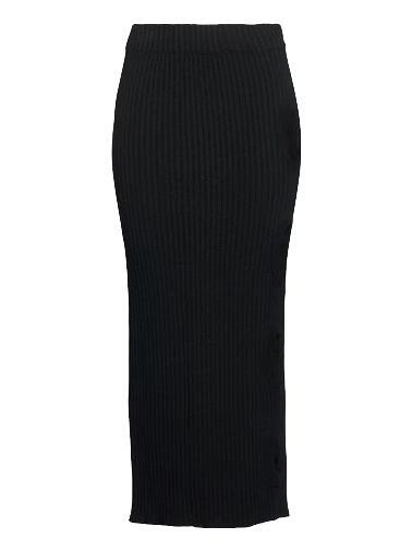 Liviana Conti Ribbed-knit Midi Skirt - Black