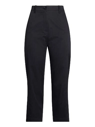CARLA G. Cotton Twill Cropped Trousers - Black