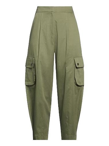 CARLA G. Cotton Twill Cargo Pants - Green