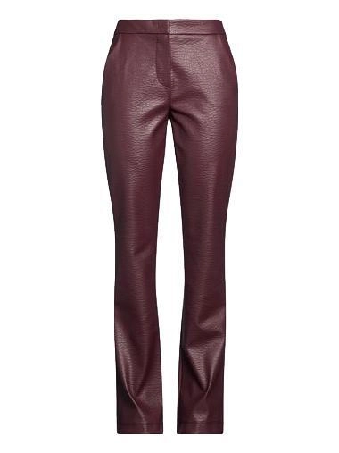 CARLA G. Textured Polyurethane Blend Bootcut Pants - Red