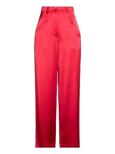 GENTRYPORTOFINO High-waisted Satin Cargo Pants - Red