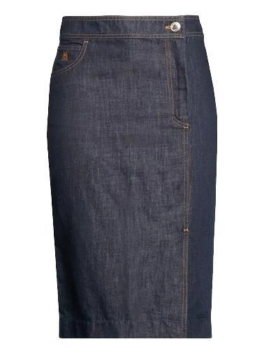 MOORER Flared Denim Skirt - Blue