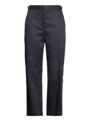Agnona Midnight Wool, Cotton, And Elastane Straight-leg Pants - Blue