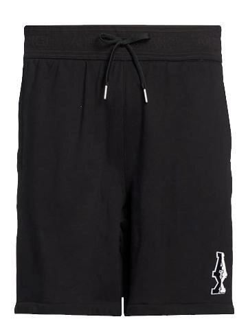 Armani Exchange Cotton Shorts With Two-tone Side Stripes - Black