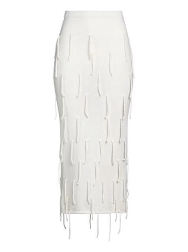 Liviana Conti Wool And Polyamide Midi Skirt - White