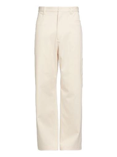 Dior Cotton, Cashmere, Polyamide, And Elastane Twill Wide-leg Pants With Calfskin Detail - Ivory