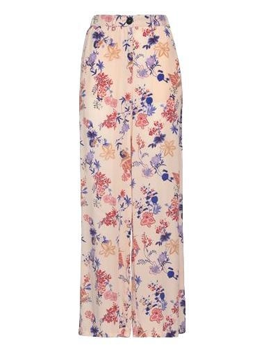 FORTE_FORTE Wide-leg Floral-print Pants - Pink