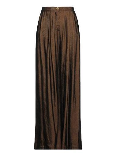 Momoni Metallic Velvet Wide-leg Pants - Dark Brown