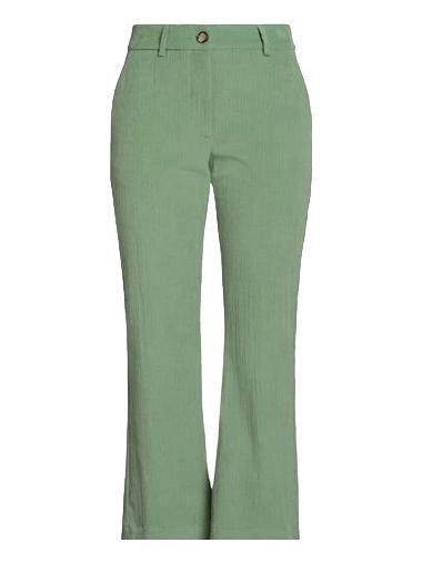 Momoni Corduroy Bootcut Pants - Light Green
