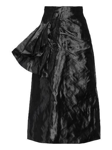 MAISON MARGIELA Metallic Midi Skirt - Black