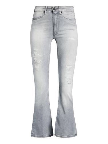 DONDUP Cropped Flared Jeans In Organic Cotton And Recycled Elastane - Grey
