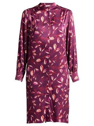 PUROTATTO Viscose And Elastane Midi Dress - Purple