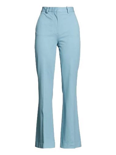 CIRCOLO 1901 Cotton Elastane Flared Piqué Trousers - Slate Blue