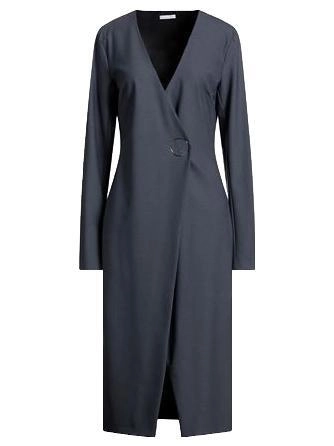 Patrizia Pepe Midi Dress With V-neck And Long Sleeves - Grey