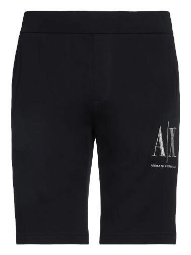 Armani Exchange Cotton French Terry Shorts - Midnight Blue