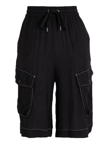 Pinko Cargo Shorts With Drawstring Waist - Black
