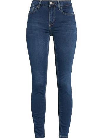 Liu Jo Skinny Jeans In Dark Wash Denim With Crystal Embellishments - Blue