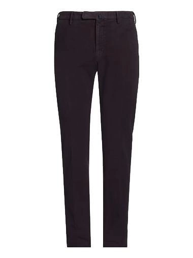 Incotex Dark Cotton Elastane Tapered Leg Trousers - Purple
