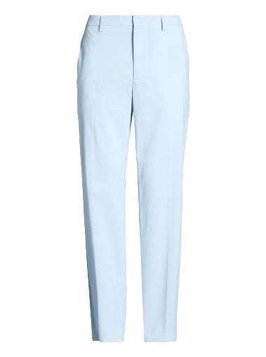 DEPARTMENT 5 Virgin Wool Blend Checked Tailored Pants - Sky Blue