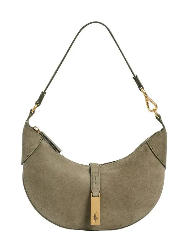 Polo Ralph Lauren Suede Mini Shoulder Bag - Light Olive