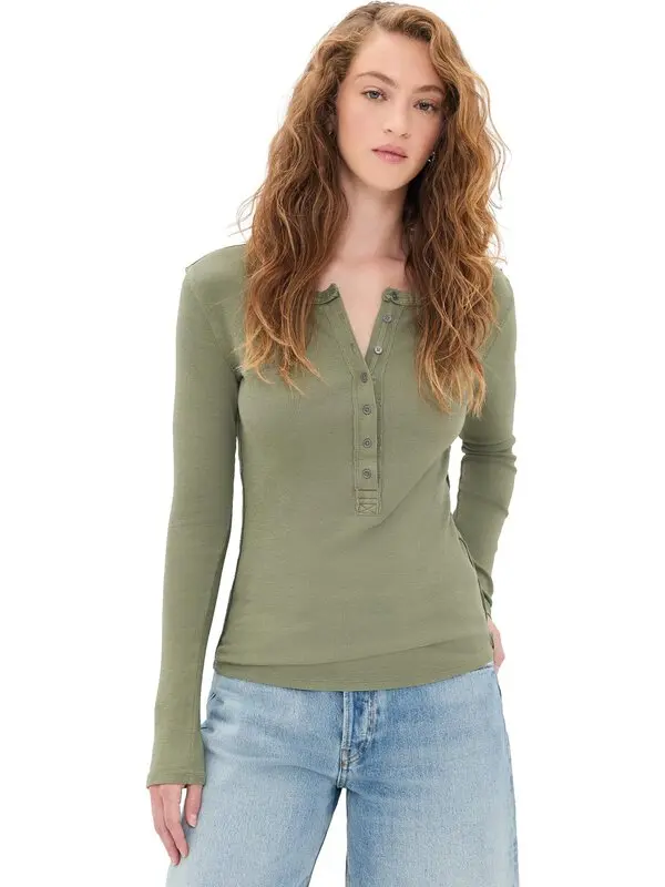 Free People Jamie Henley Tee - Capulet Olive