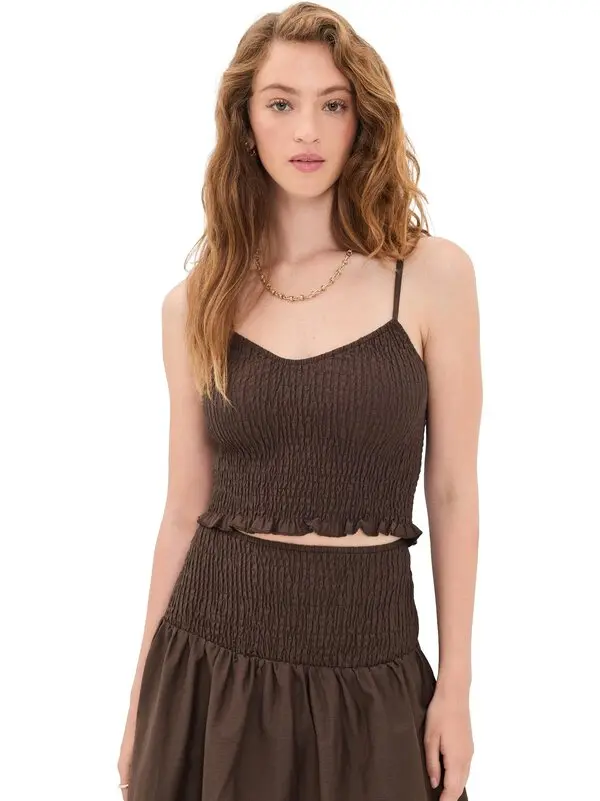 4TH & RECKLESS Lowri Top - Brown