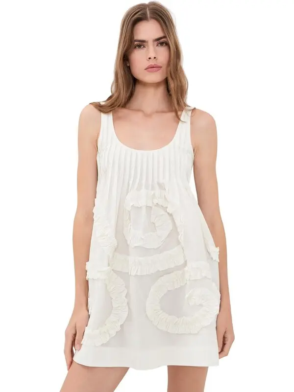 DAMSON MADDER Stella Mini Dress - White