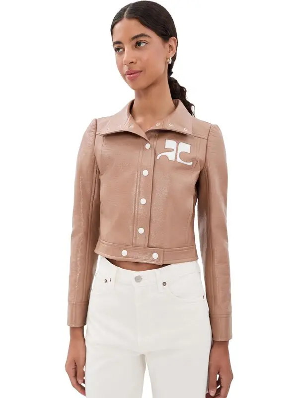 COURREGES Vinyl Re-edition Jacket - Bronzer