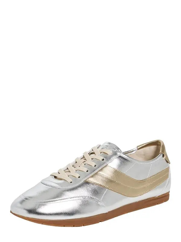 Vince La Runner Metallic Sneakers - Silver