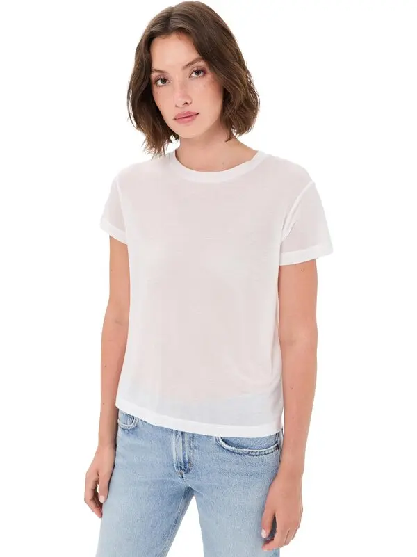 AGOLDE Long Line Adine Tee - Gesso