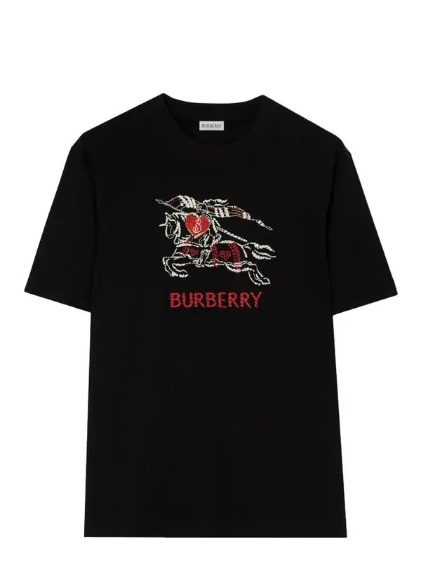 Burberry Heart Knight Cotton T-shirt - Black