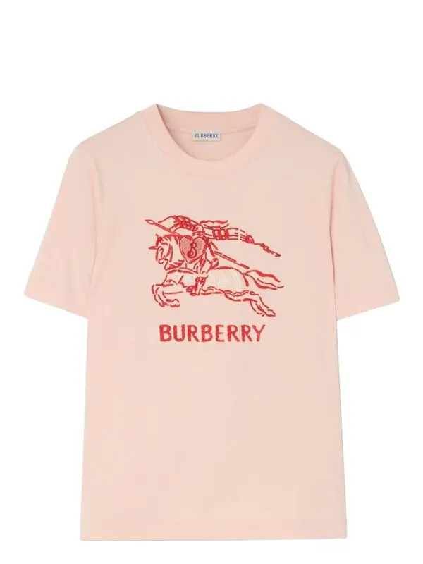 Burberry Heart Knight Cotton T-shirt - Compact Pink